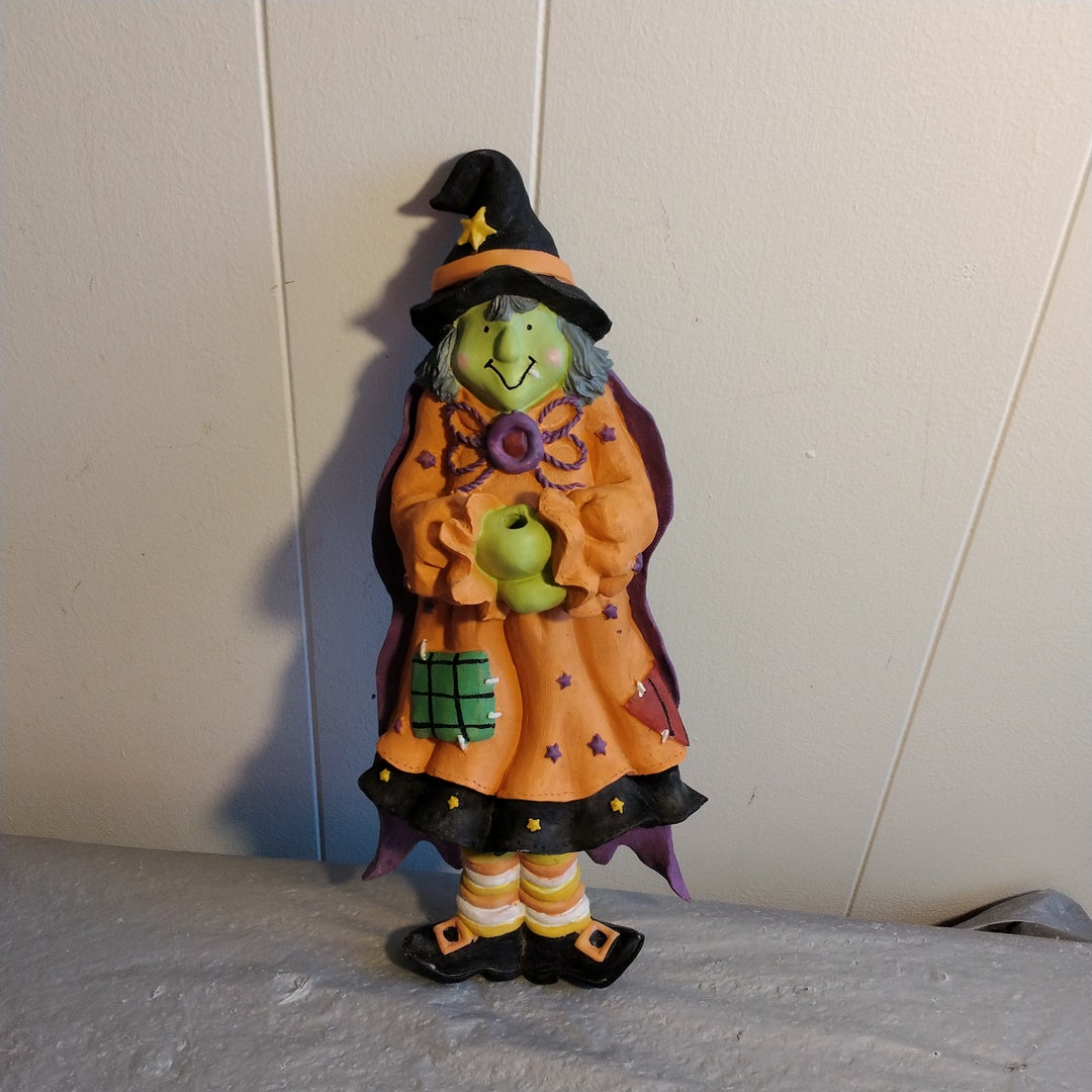 14" Resin Witch Wall Hanging, Witch Figure, Halloween Decor - Etsy