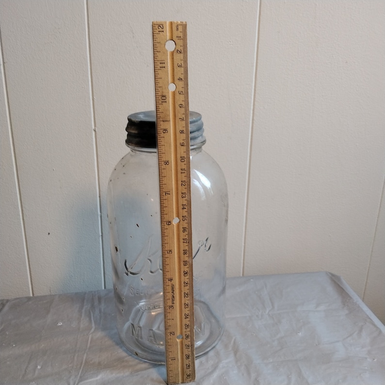 Large Vintage Kerr Mason Jar With Lid - Etsy