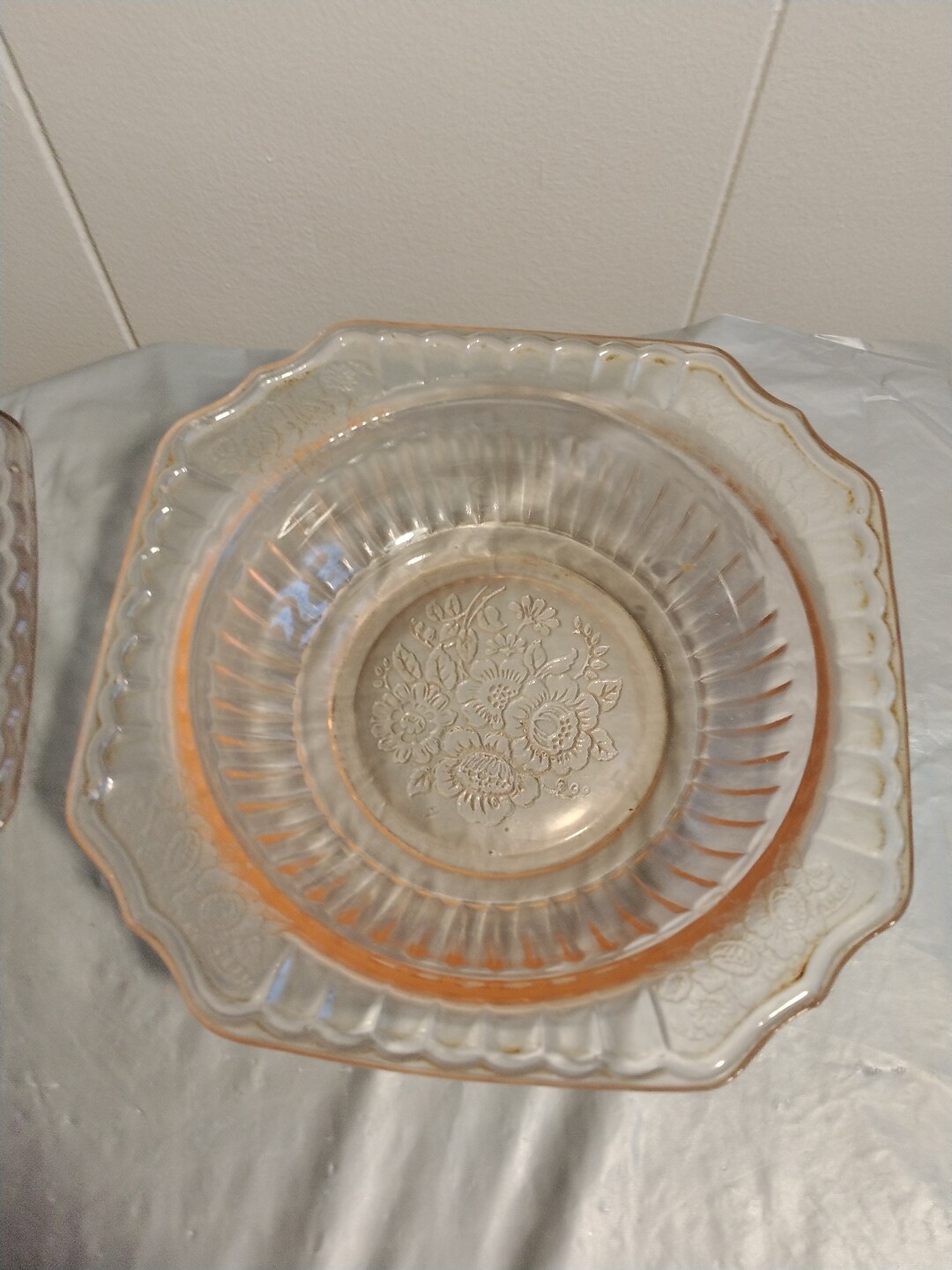 2 Vintage Pink Depression Mayfair Open Rose Berry Bowls - Etsy