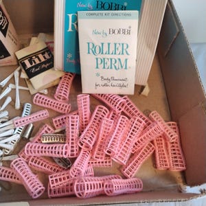 Lot Assorted Vintage Hair Perm Rollers Curlers & Bobby Pins, Read ...