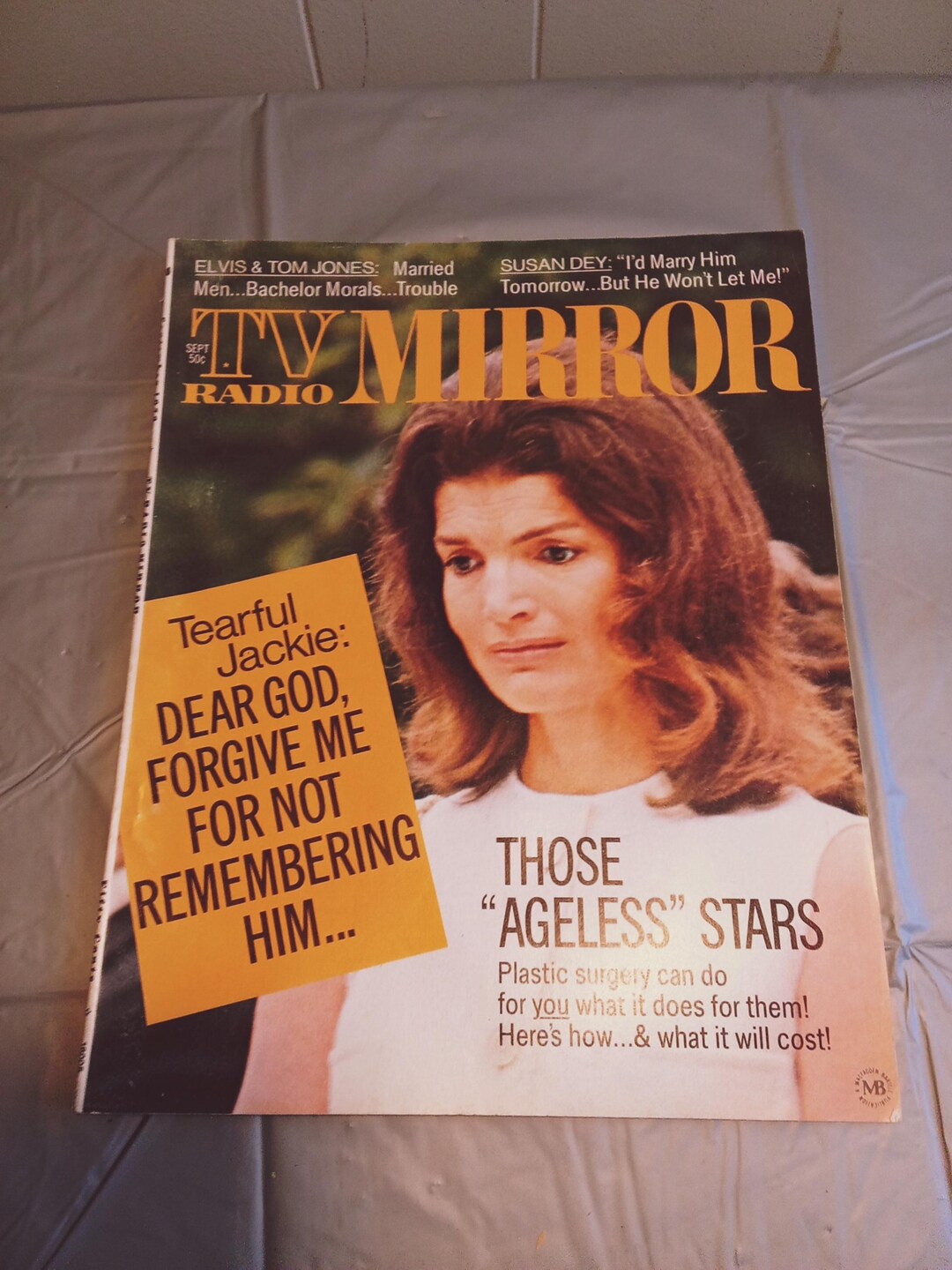 Sept 1972 TV Radio Mirror Magazine, Jackie O Cover, Susan Dey, Elvis ...