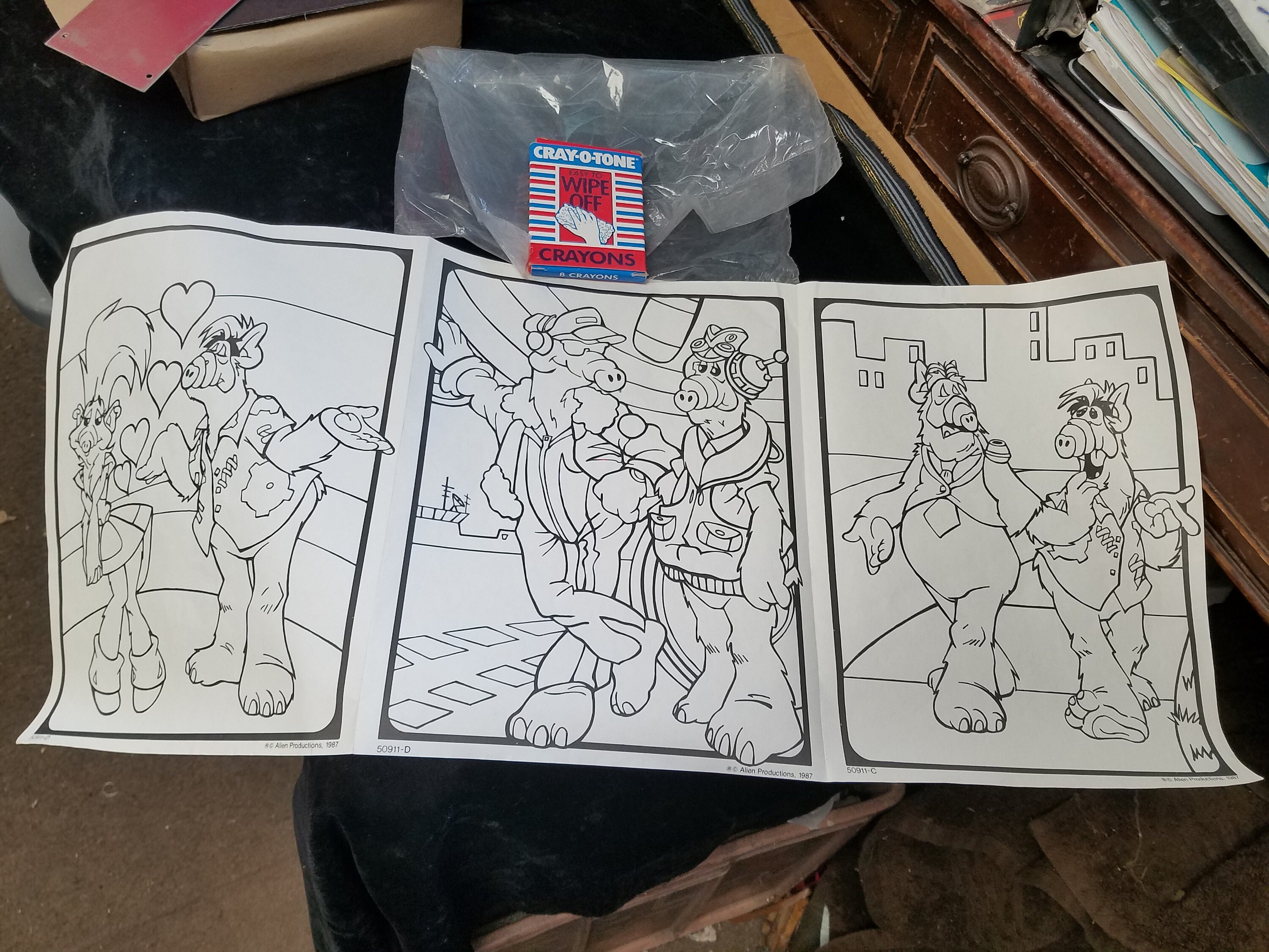 Vintage 1987 Alf Coloring Pages With Crayons New in Package - Etsy