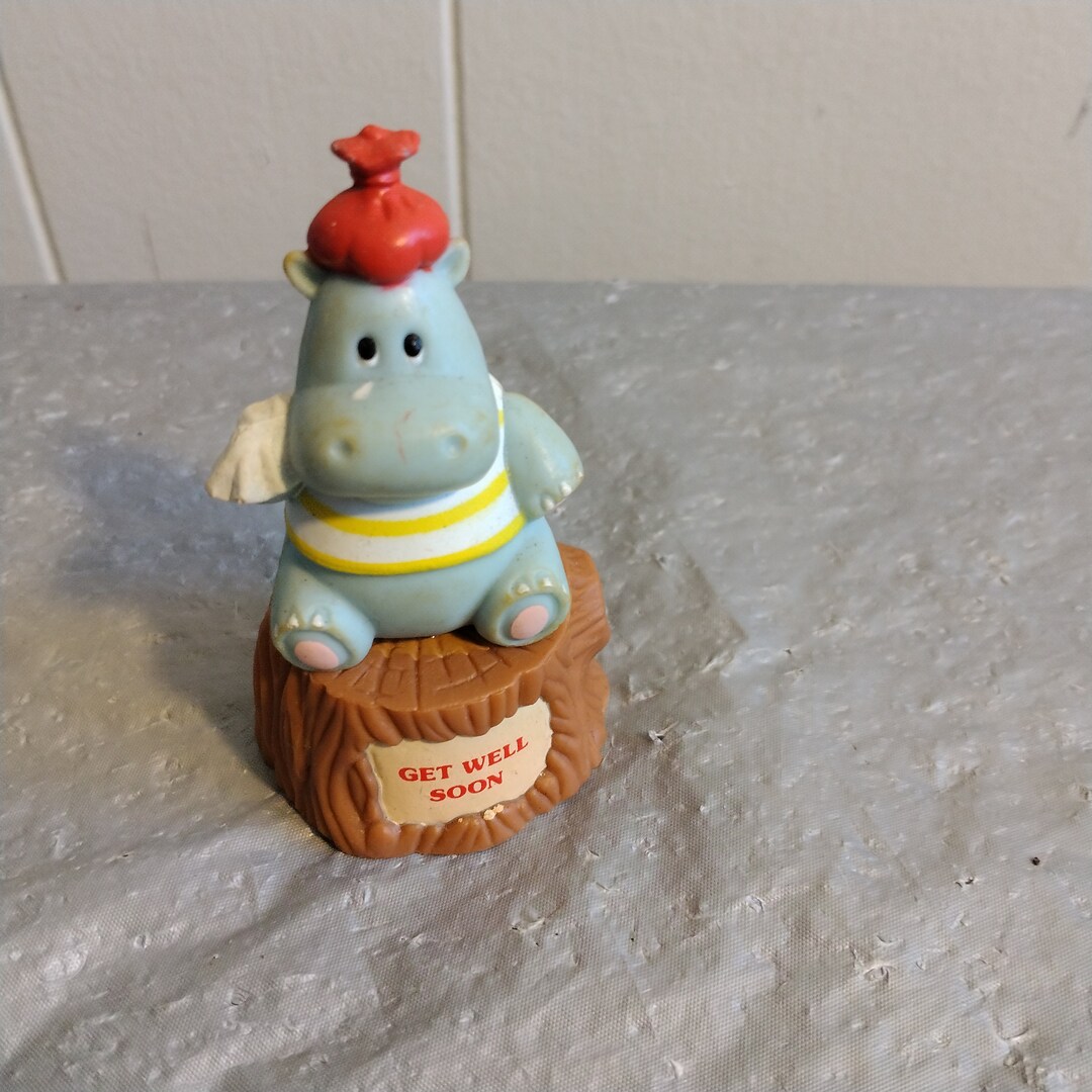 2.75" Vintage Russ Berrie Get Well Soon Hippo Figurine - Etsy