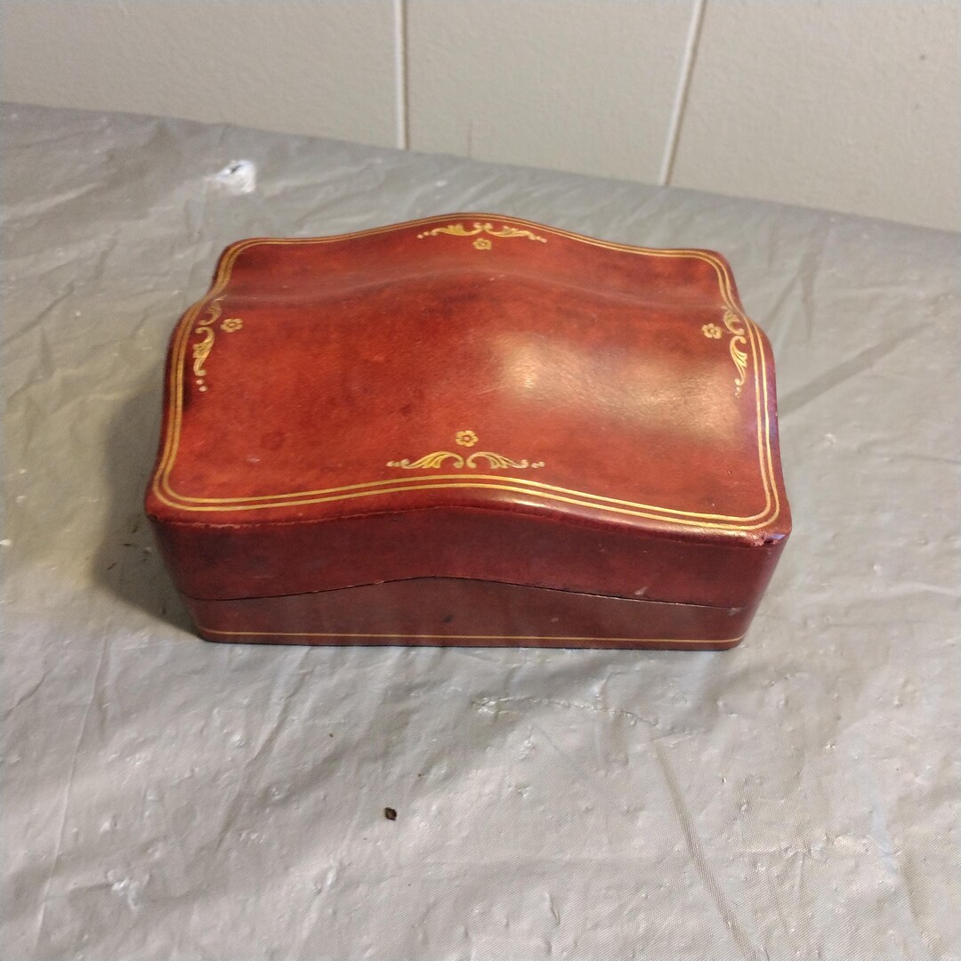 Wavy Vintage Italian Cowhide Storage Box - Etsy