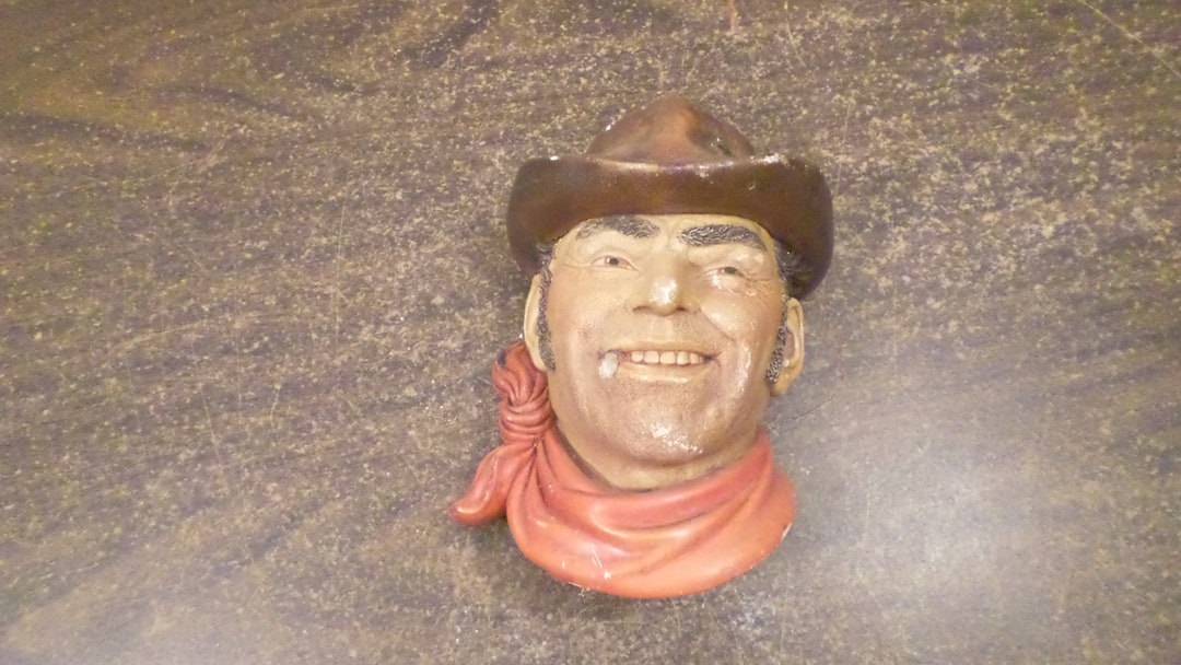 Vintage Legend Cowboy Chalkware Head, 1986 Vintage Chalkware Figure - Etsy