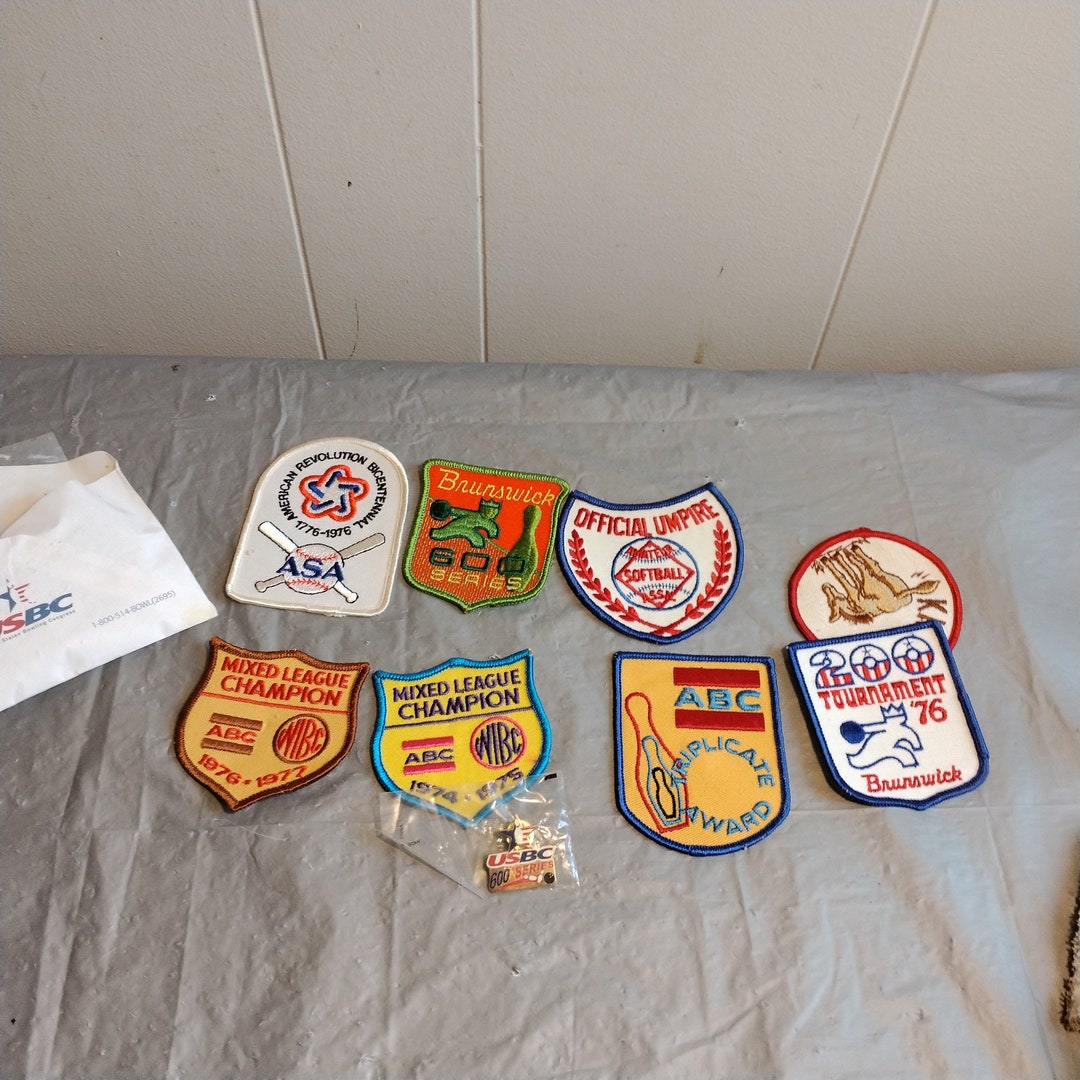 Vintage Sew on Bowling Patches, 1970s Brunswick Bowling Patches - Etsy