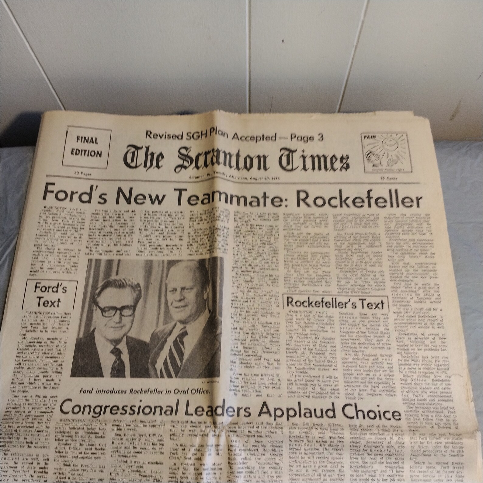 3pc 1970s Nixon Ford Rockefeller US News Magazine New York Times ...