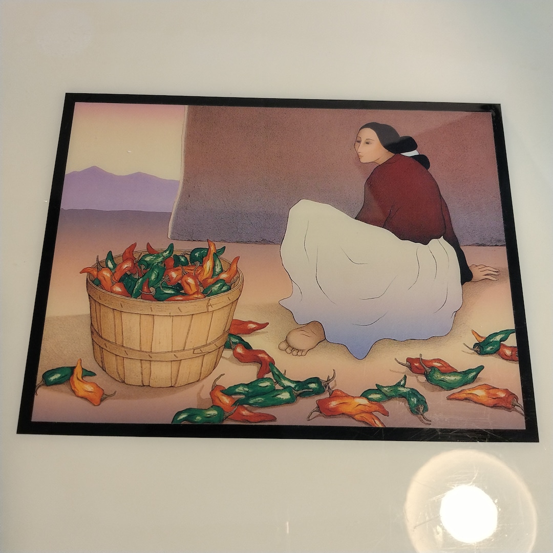 Vintage RC Gorman Decorative Tile, Chili Picker Tile, Made France - Etsy