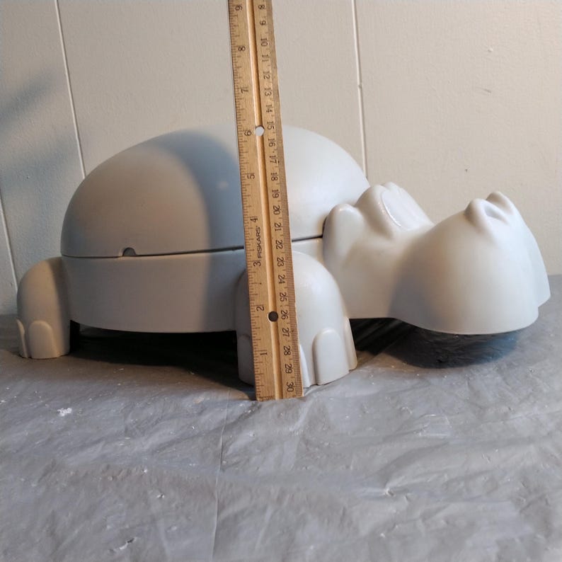 Vintage Stamp Hard Plastic Hippo Storage Chest Made Italy, Hippo Potty ...