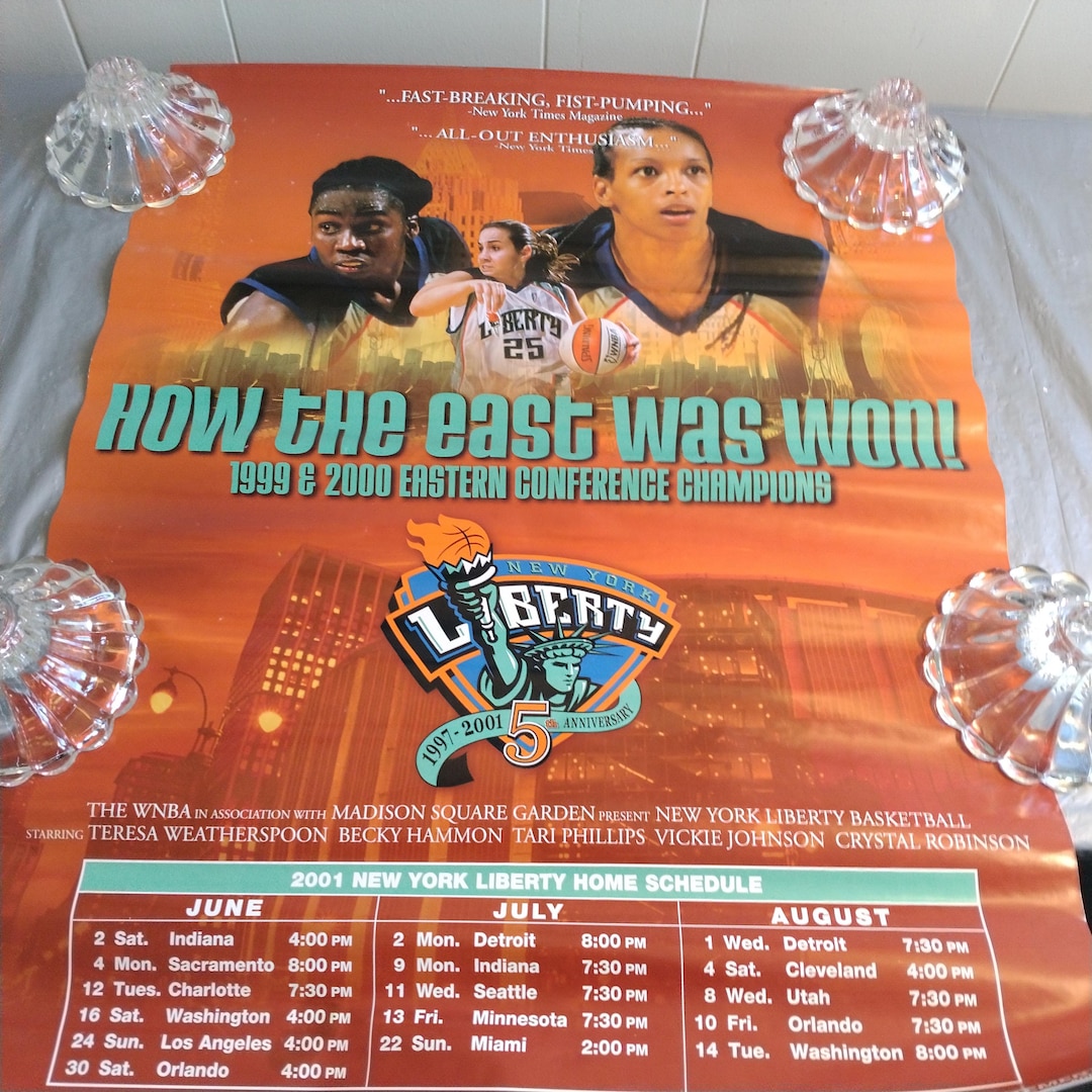 18x25" 1997-2001 WNBA NY Liberty Poster, How the East Was Won, Sports ...