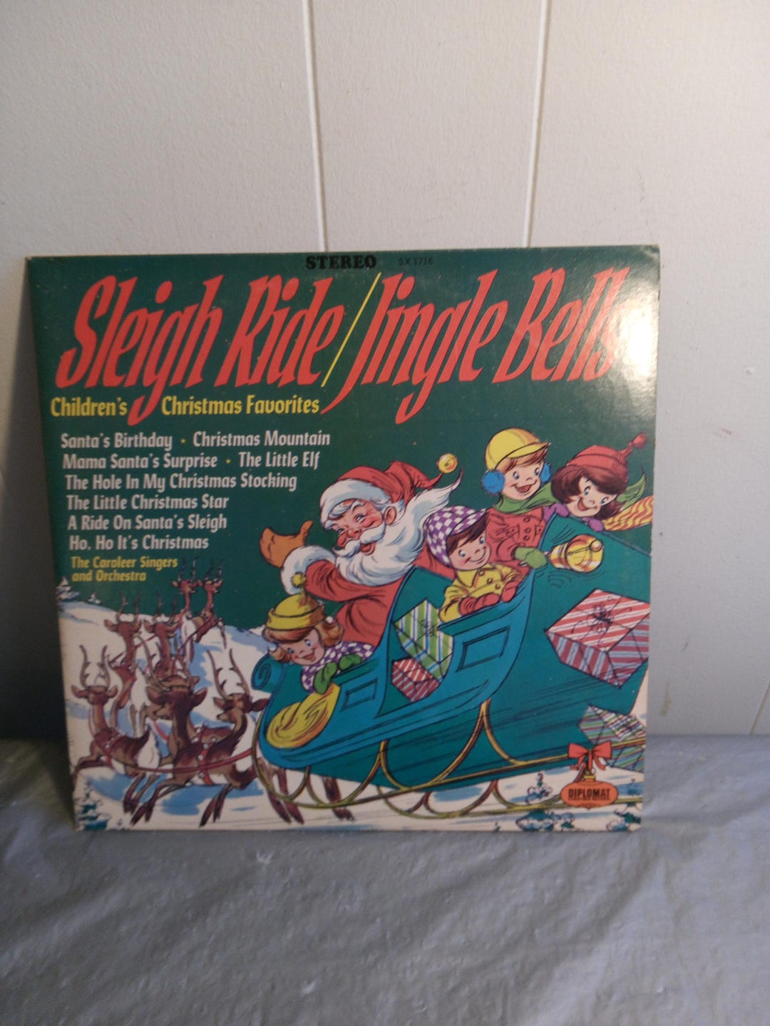 Vintage Diplomat Christmas Records Sleigh Ride Jingle Bells Vinyl LP ...