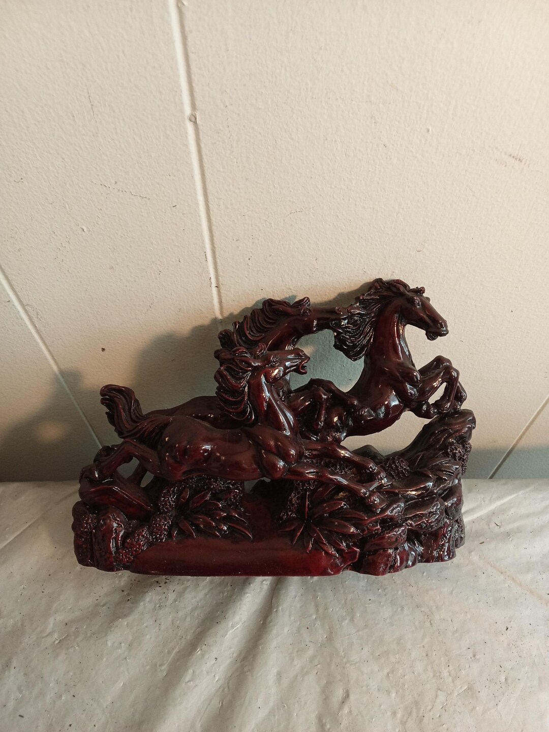 Resin Galloping Horses Figure - Etsy