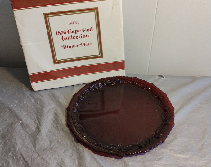 1980s Vintage Avon Ruby Red Dinner Plate, Avon Cape Cod Collection - Etsy
