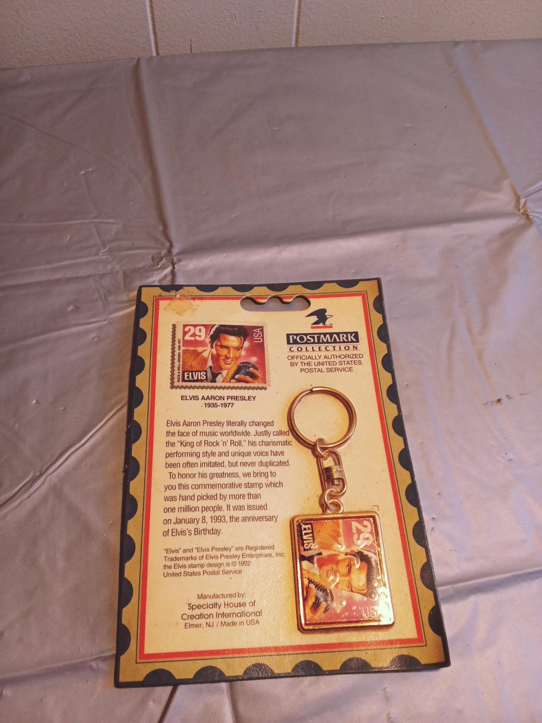 1990s Vintage Elvis Presley Post Office Stamp Keychain - Etsy