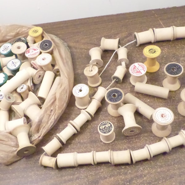 Vintage Wood Spools - Etsy