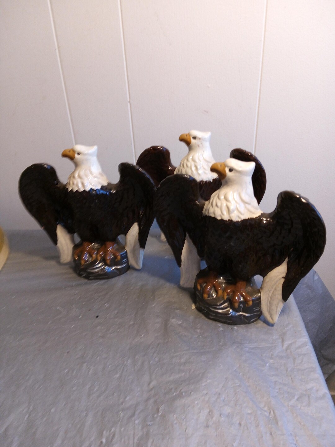 3 Vintage Red Clay Art Pottery Eagles, Read Description - Etsy