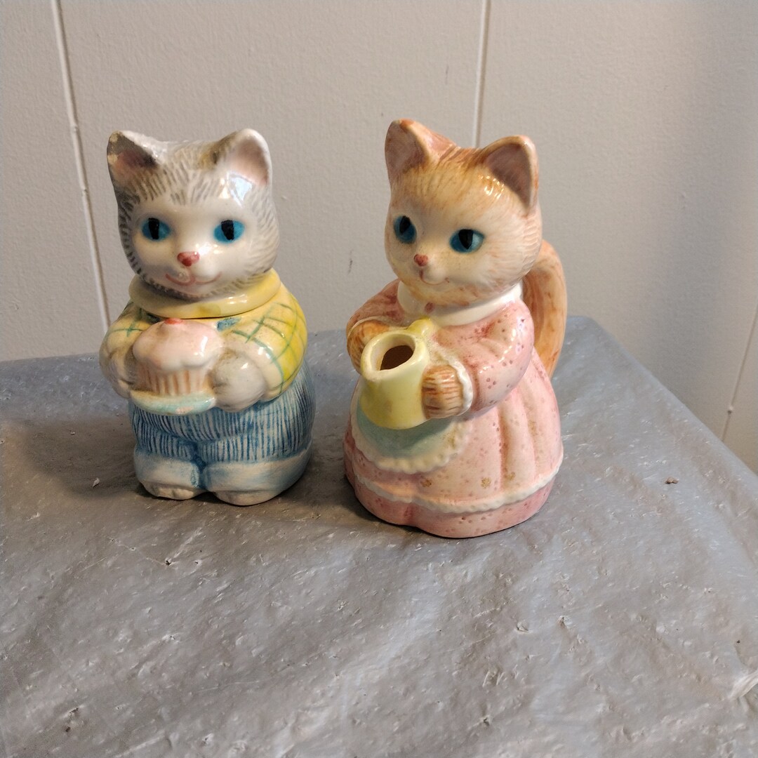 Vintage Avon Cat Creamer & Sugar Bowl Set - Etsy