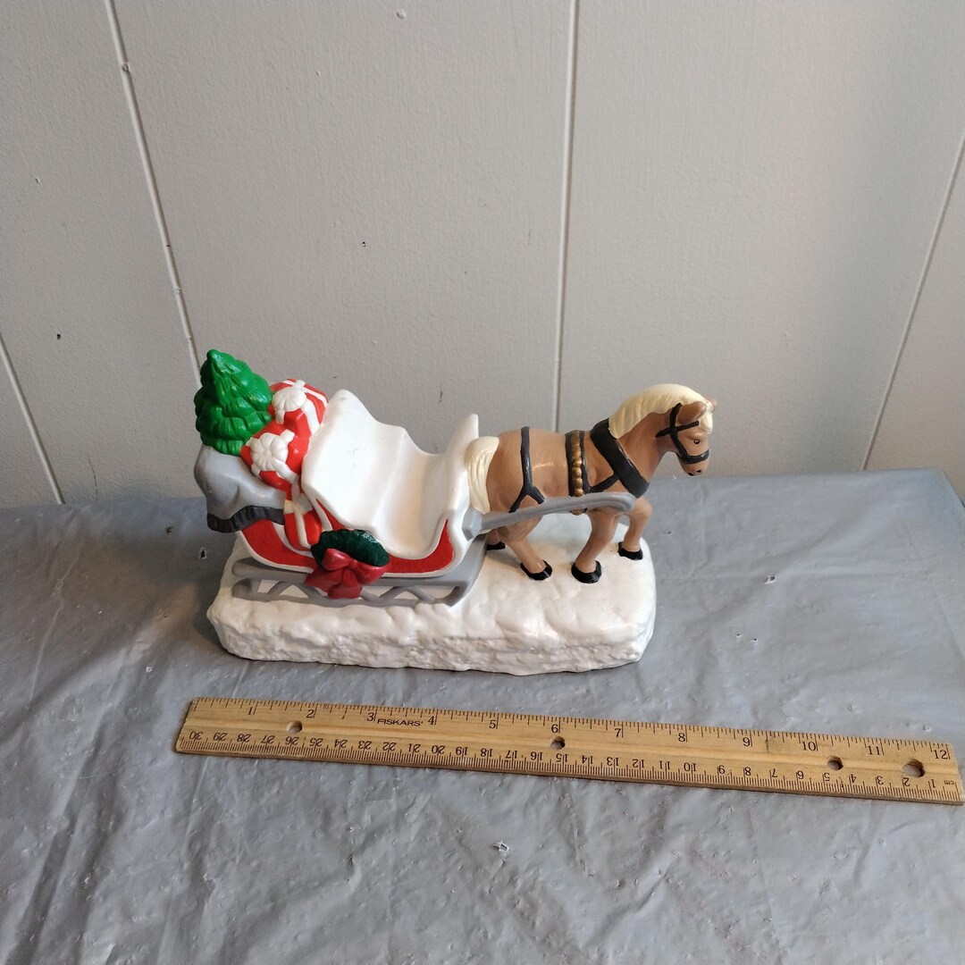 Vintage Ceramic Santa's Sleigh, Christmas Decor, Look & Read ...