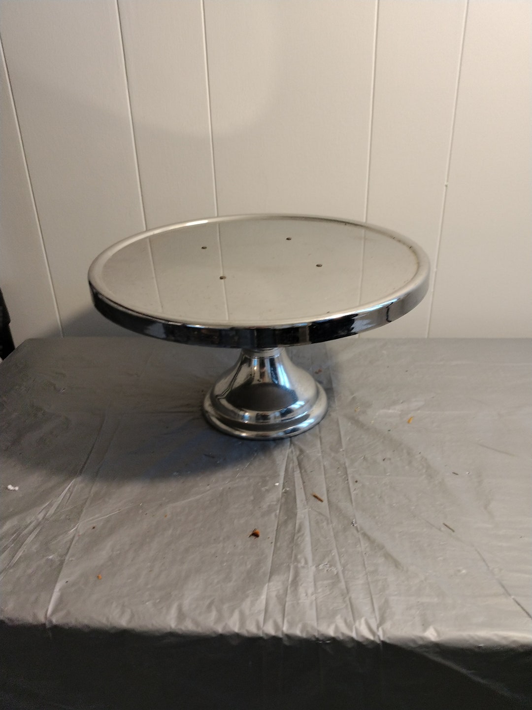Vintage Stainless Cake Stand, Footed Cake Stand - Etsy
