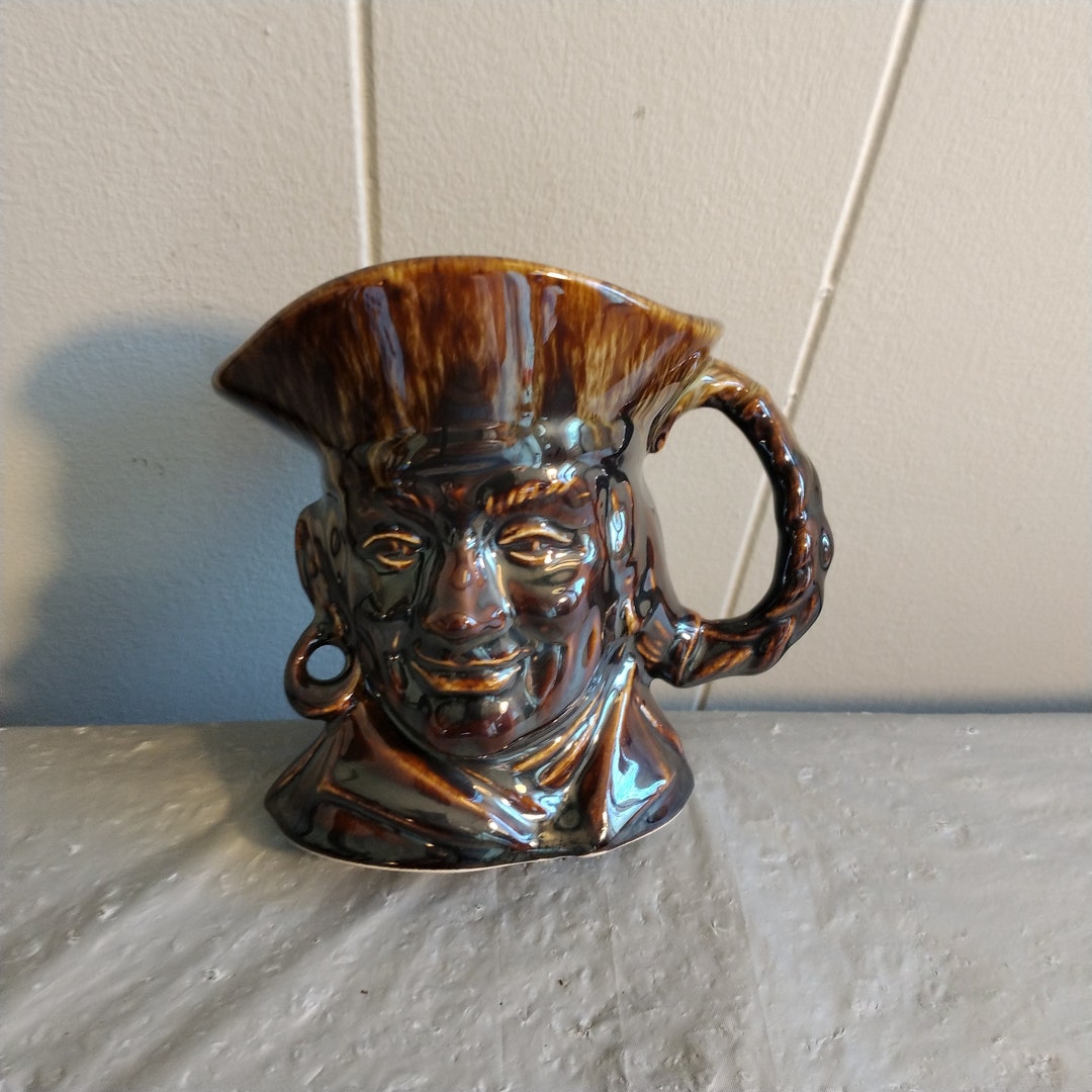 Vintage Iridescent Brown Glaze Rockingham Harber Toby Mug - Etsy