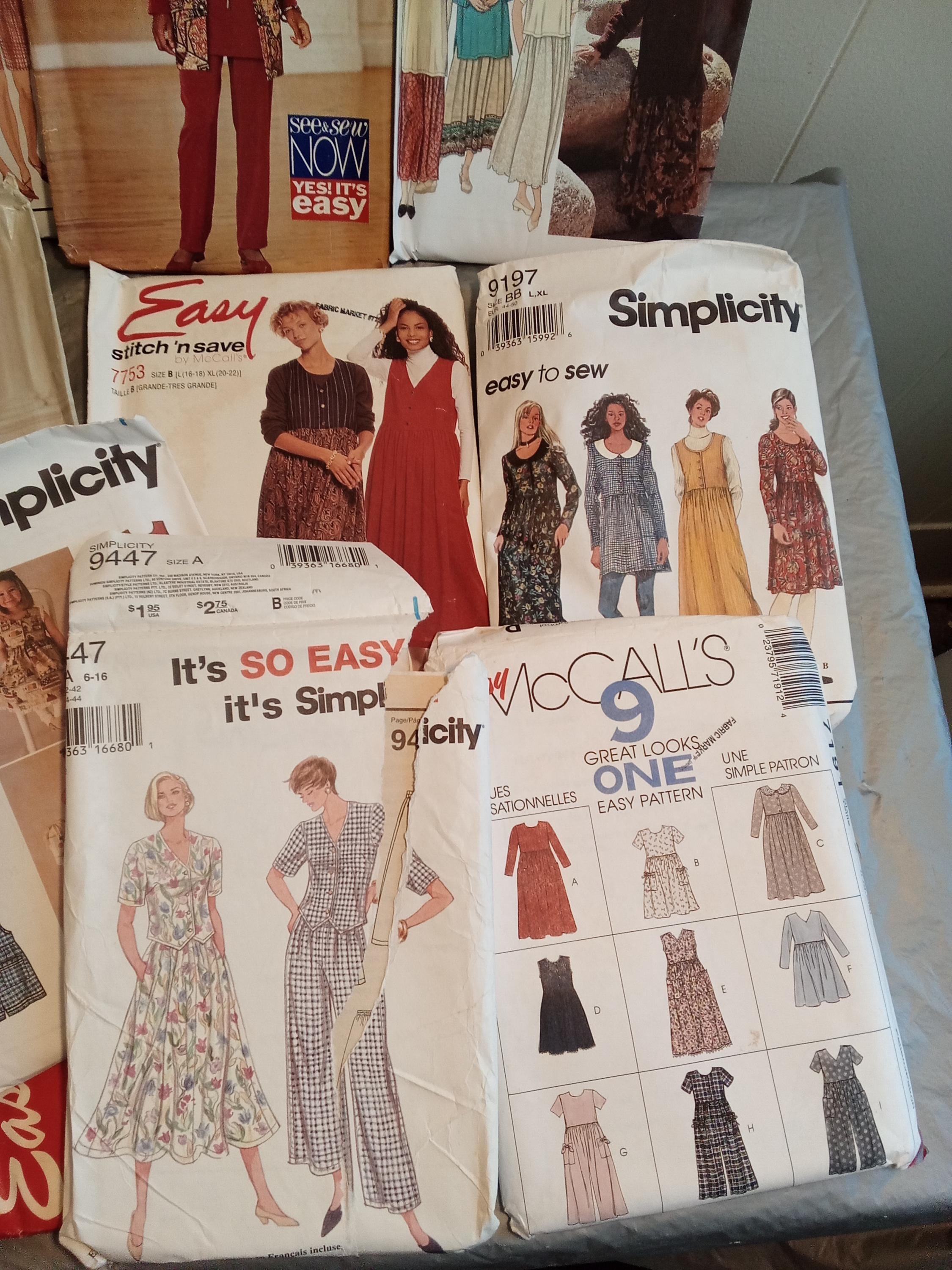 Lot of Vintage Simplicity & Other Kids Adult Sewing Patterns, Paper ...