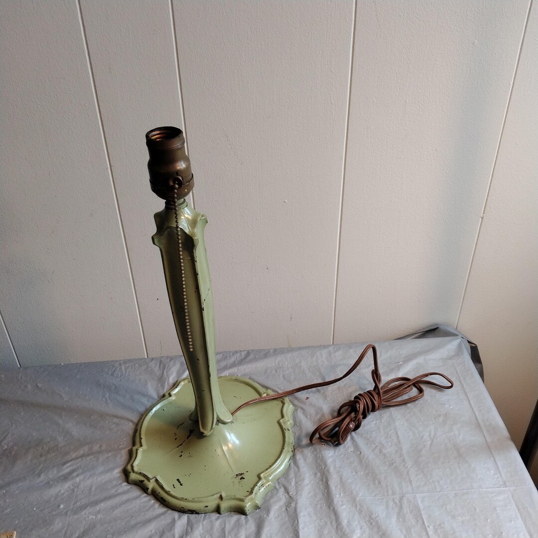 Tall Vintage Sleek Art Deco Metal Lamp, Look & Read Description - Etsy