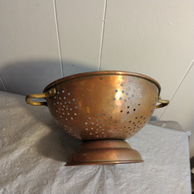Copper Colander - Etsy