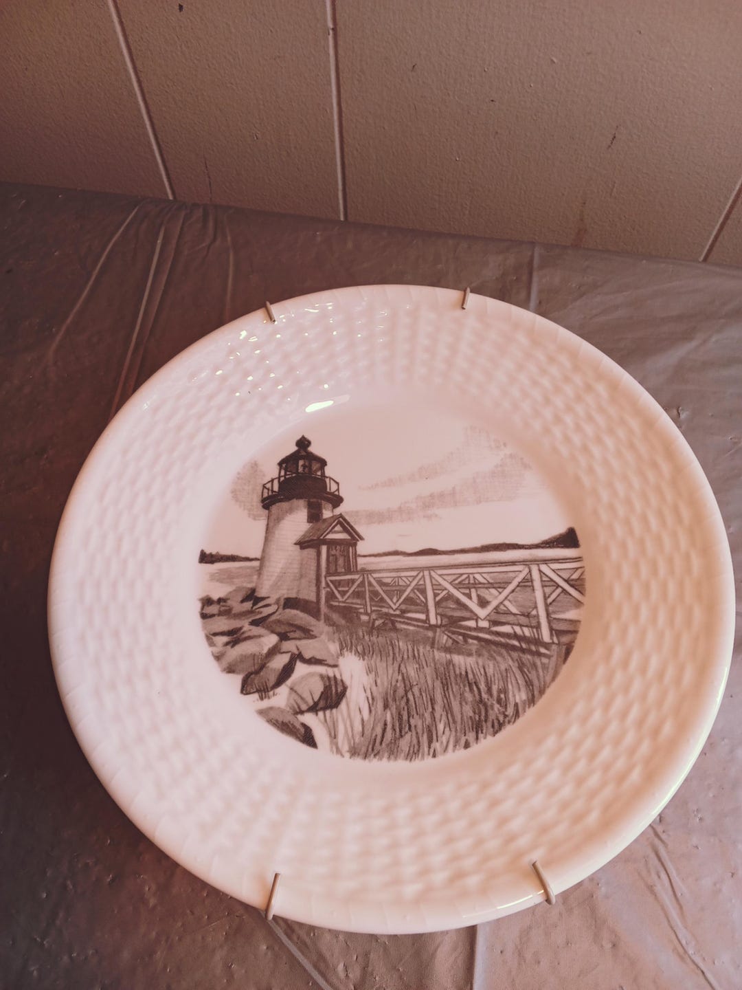 Wedgwood Nantucket Lighthouse Plate, Black & White Decorative Plate ...