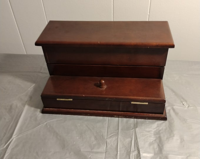 90s Vintage Bombay Company Wood Storage Box, Wooden Jewelry Box ...