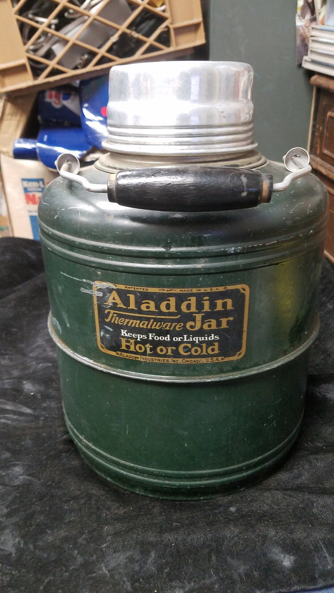 Vintage 1920s Large Thermos Aladdin Thermalware Jar Chicago USA Jug ...