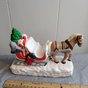 Vintage Ceramic Santa's Sleigh, Christmas Decor, Look & Read ...