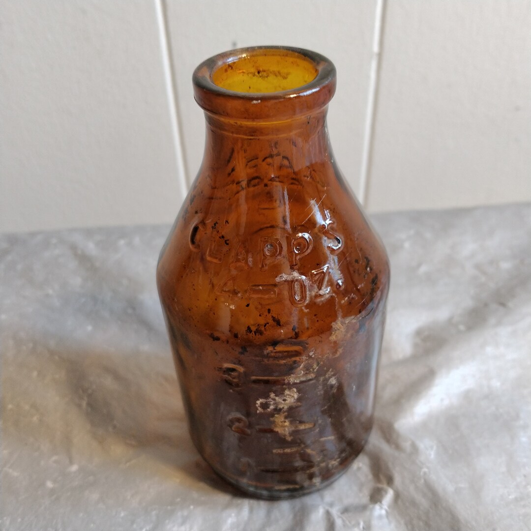 Vintage Clapp's 40z Amber Medicine Bottle - Etsy