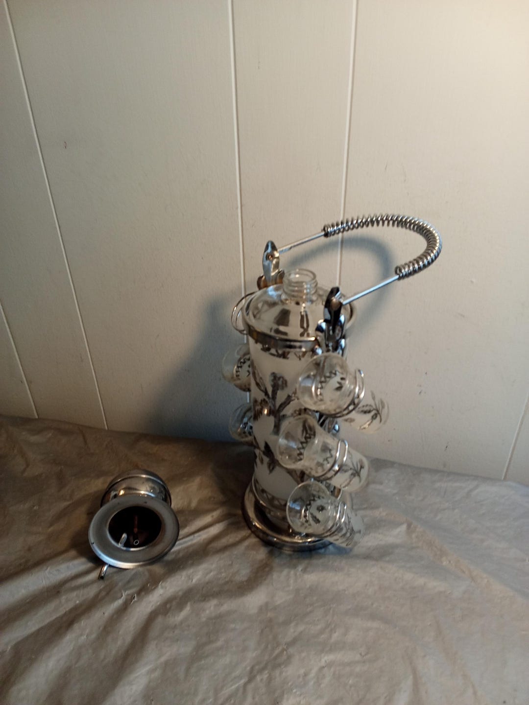Vintage Glass Pump Decanter Set, Read Description, Bar Set - Etsy
