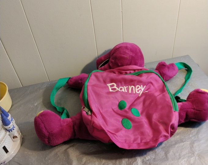 Vintage Plush Barney Backpack, Barney the Dinosaur - Etsy