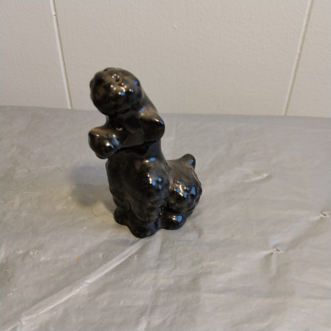 Vintage Goebel Dog Figurine, Goebel Black Poodle Salt Pepper Shaker - Etsy