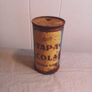 Vintage Hoffman Beverage Rusty Can of Tasty Tap-a Cola, Vintage Soda ...