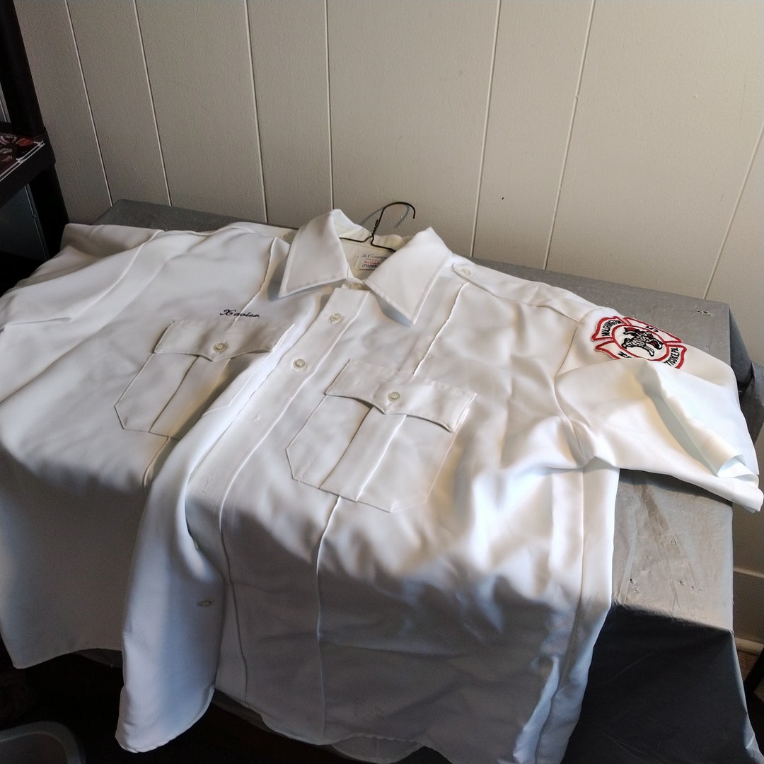 60s 70s Vintage the Commonwealth Firefighter Uniform, Firemans Shirt ...