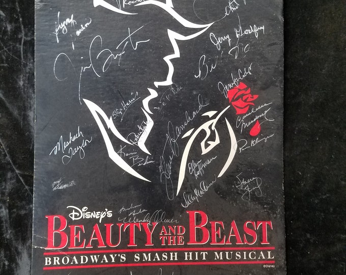 Disney’s Beauty and the Beast Musical Original Broadway NYC Cast SIGNED ...
