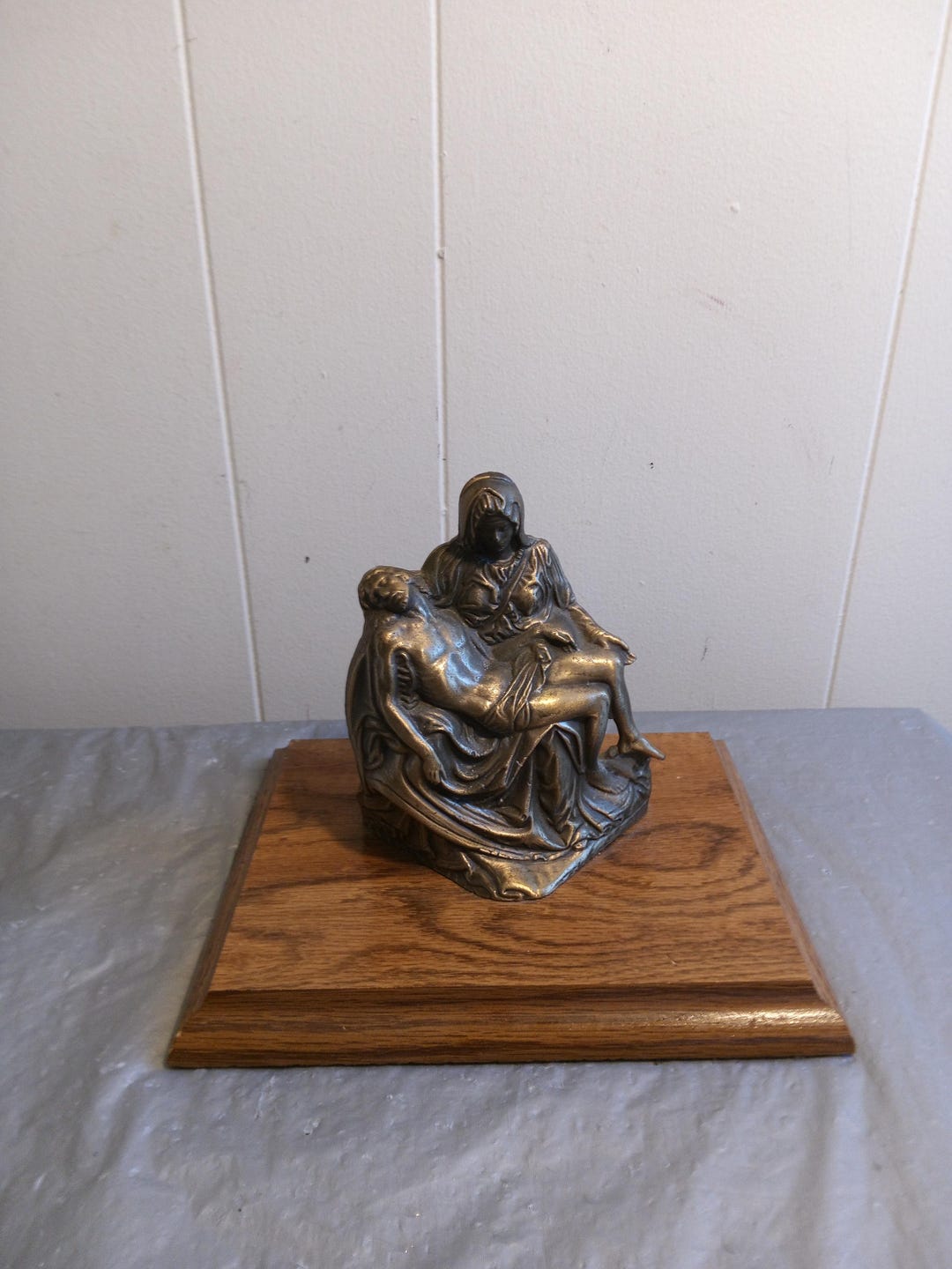 Michelangelo's Pieta Sculpture on Wood Base - Etsy