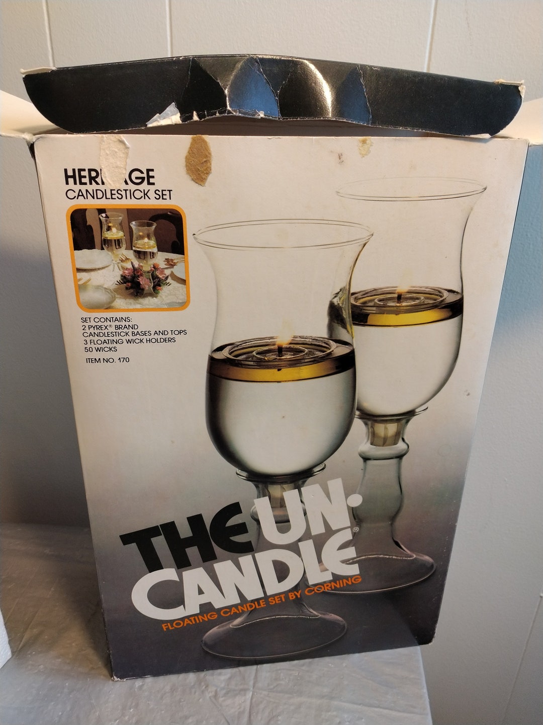 Vintage Corning / Pyrex Floating Candles, Corning the Un Candle - Etsy