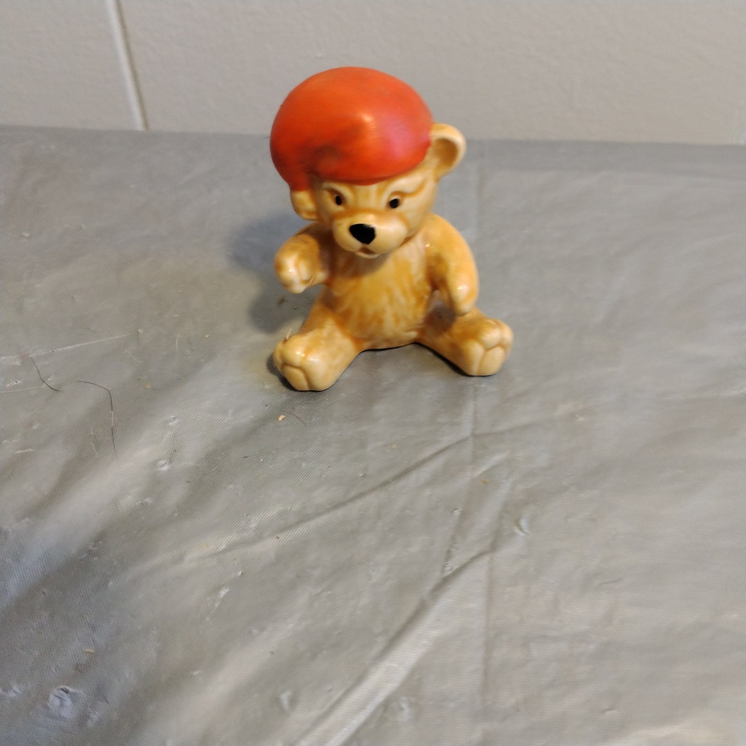 Vintage Goebel Teddy Bear Figurine, Bear in Nightcap - Etsy