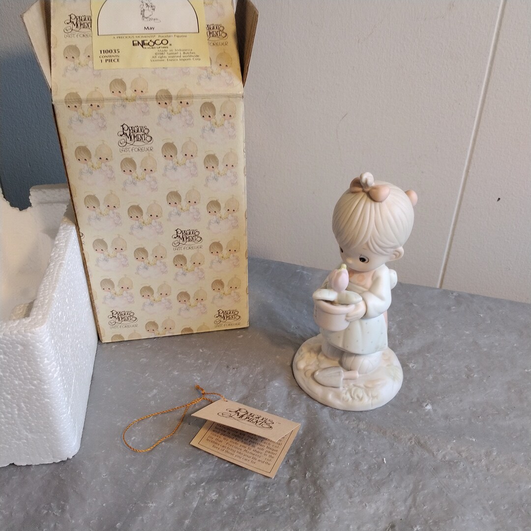1987 Vintage Enesco Precious Moments Figurine 110035, May - Etsy