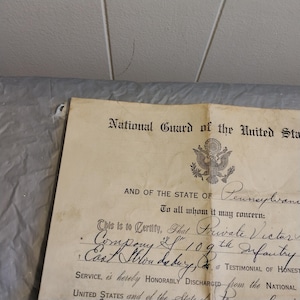 1931 National Guard Military Discharge Papers, Read Description - Etsy