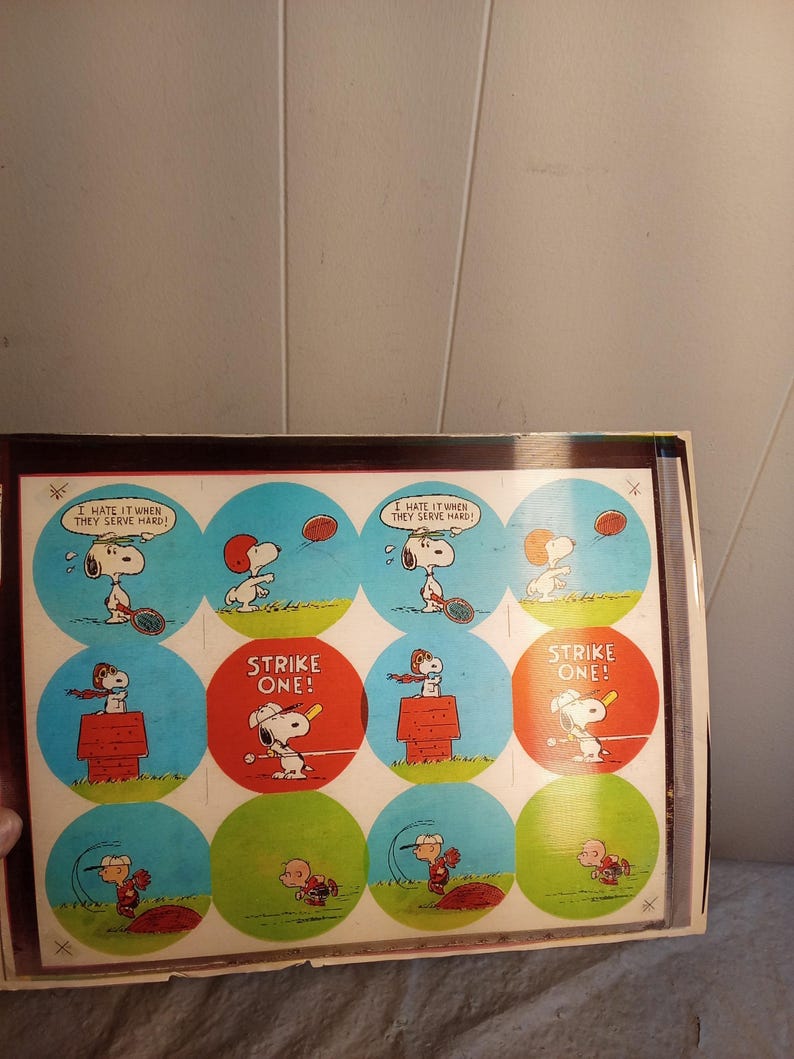2 Snoopy Lenticular Sheets, Vintage Peanuts Lenticular Sheet, Charles M ...