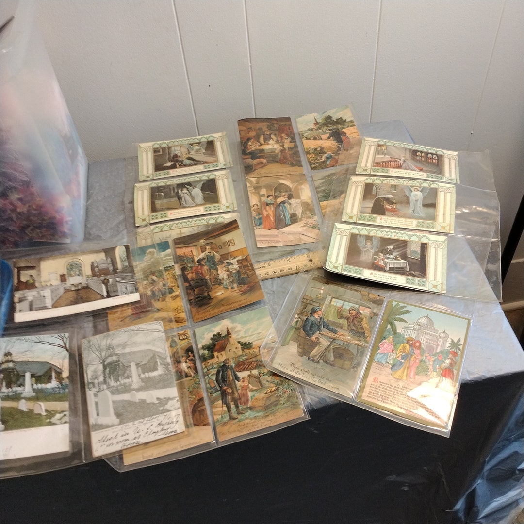 20 Vintage Religious Postcards, Angel Postcards, Lord's Prayer ...