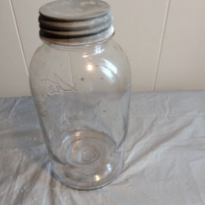Large Vintage Kerr Mason Jar With Lid - Etsy