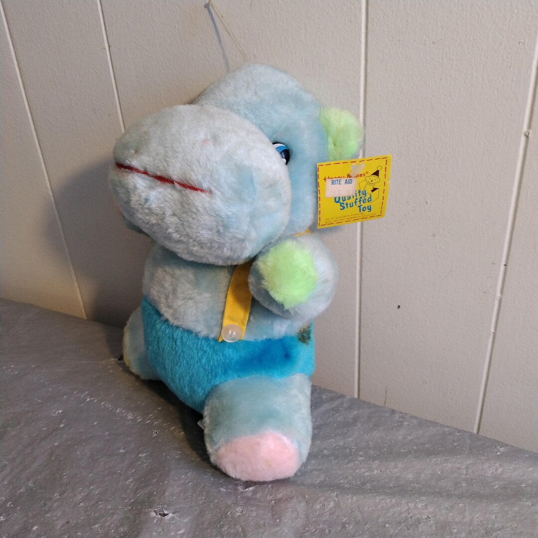Vintage Happy Mates Plush Blue Hippo, Hippopotamus - Etsy