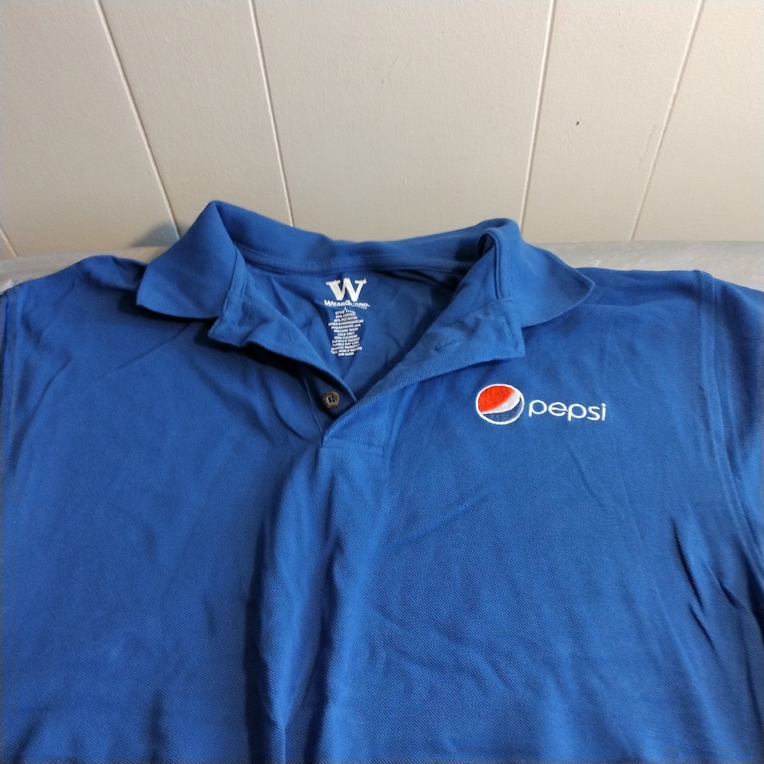 Pepsi Polo Shirt, 1/4 Button, Pepsi Uniform Shirt Large - Etsy