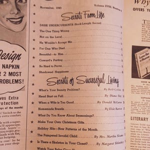 Nov 1945 Secrets Magazine, Dark Undercurrents - Etsy