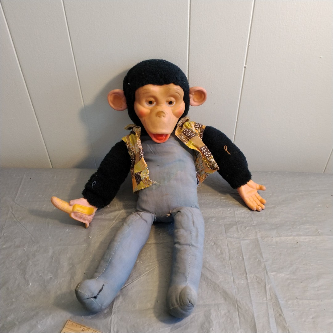 19" Vintage Rubber Hands Ear Face Monkey - Etsy